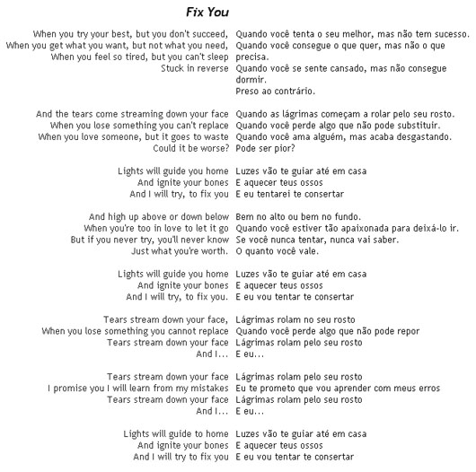 Fix You – Coldplay